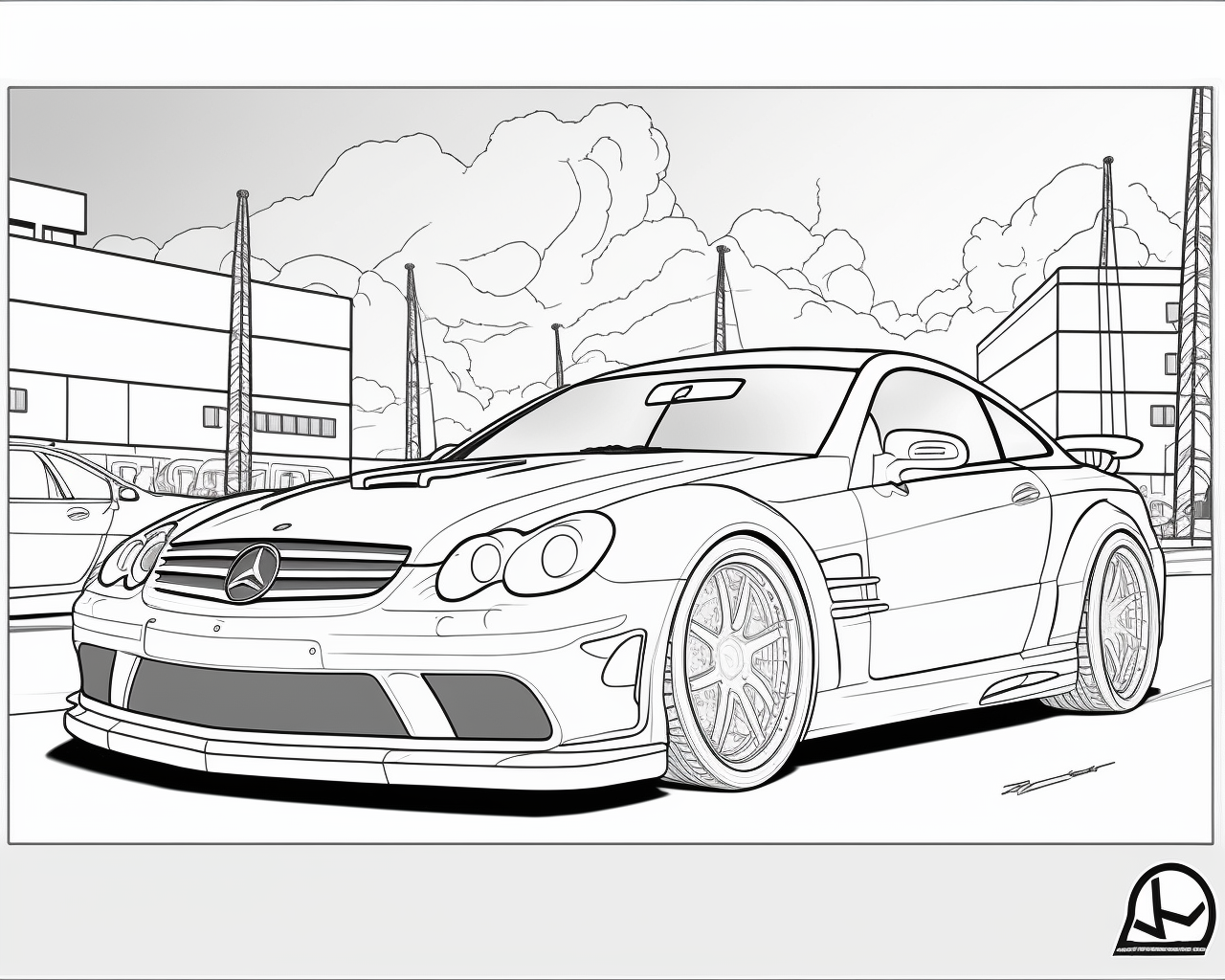 omalovánky auta - mercedes 1 - Omalovánky k vytisknutí zdarma