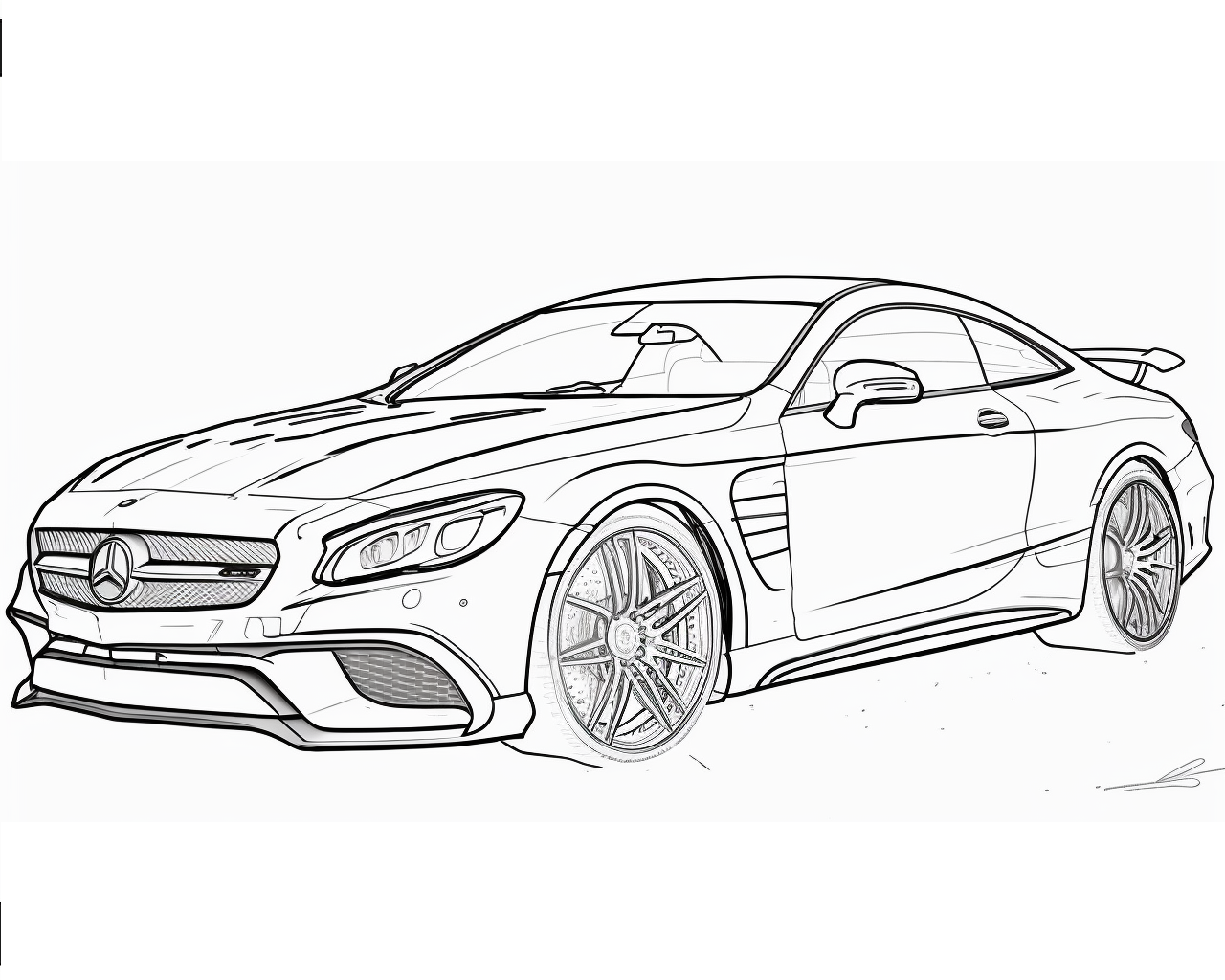 omalovánky auta - mercedes - Omalovánky k vytisknutí zdarma
