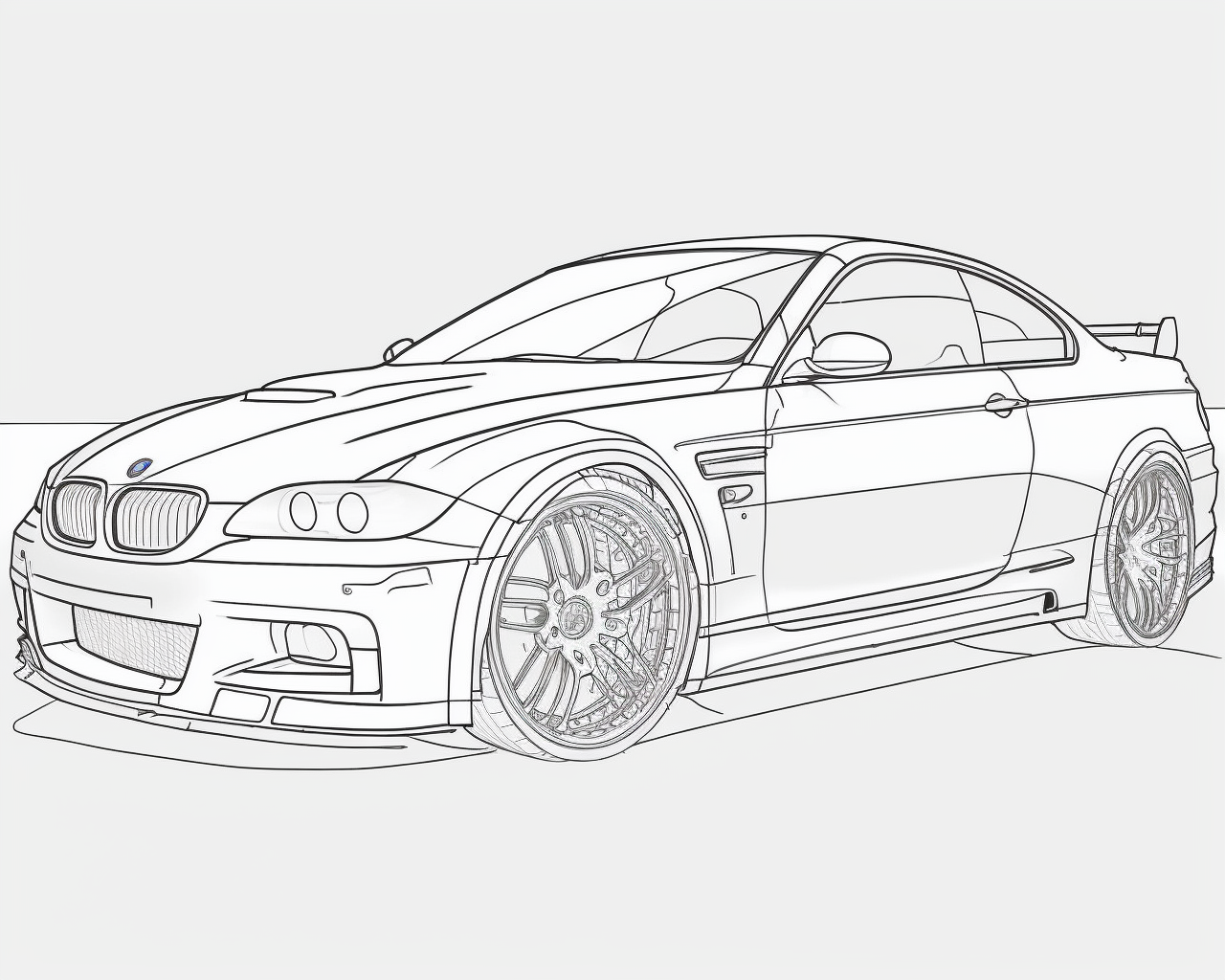 omalovánky auta bmw 3 - Omalovánky k vytisknutí zdarma