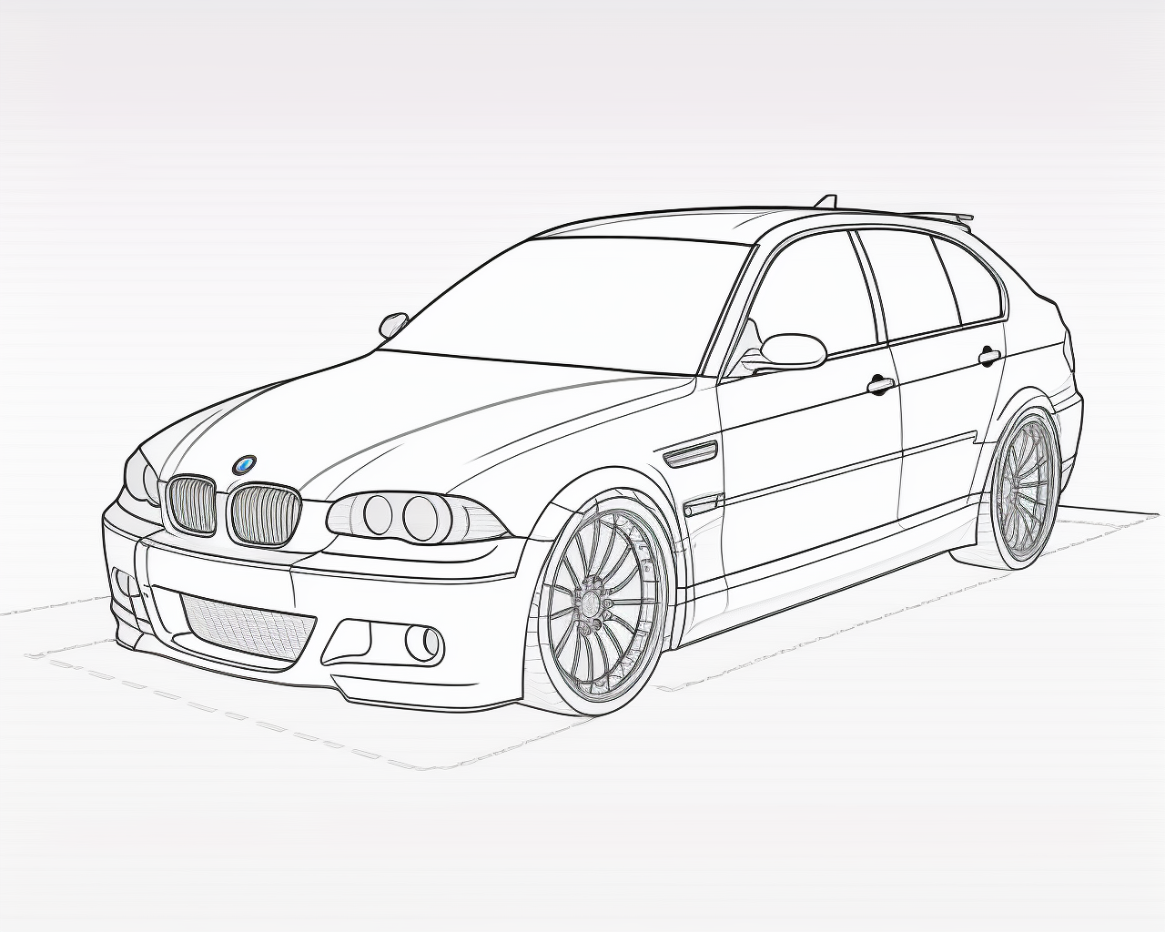 omalovánky auta bmw 7 - Omalovánky k vytisknutí zdarma