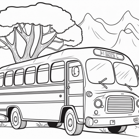 omalovánky autobus1 - Omalovánky k vytisknutí zdarma