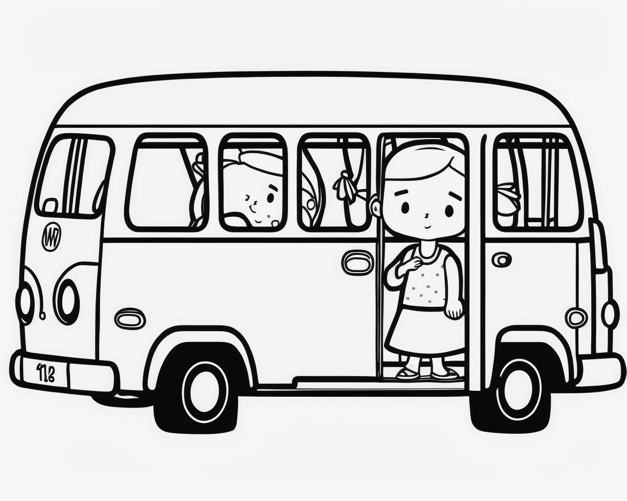 omalovánky autobus3 - Omalovánky k vytisknutí zdarma