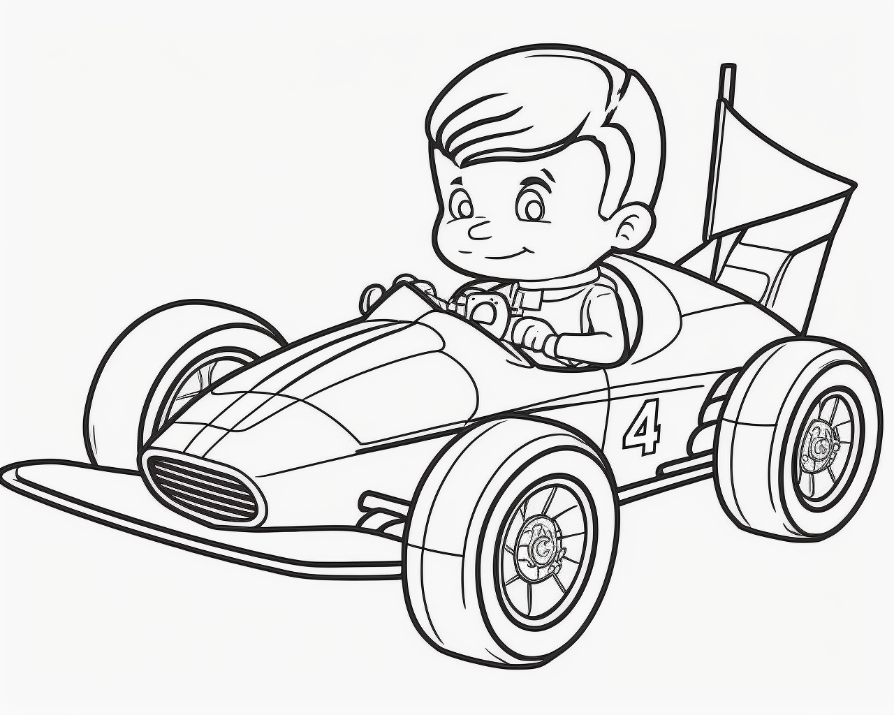 omalovánky závodní formule 2 - Omalovánky k vytisknutí zdarma