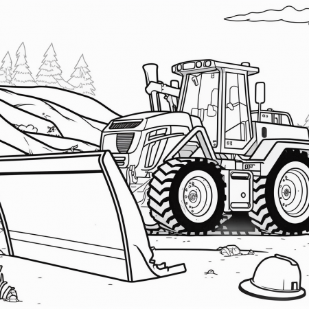 Omalovánky Bagr zdarma k vytisknutí a stažení