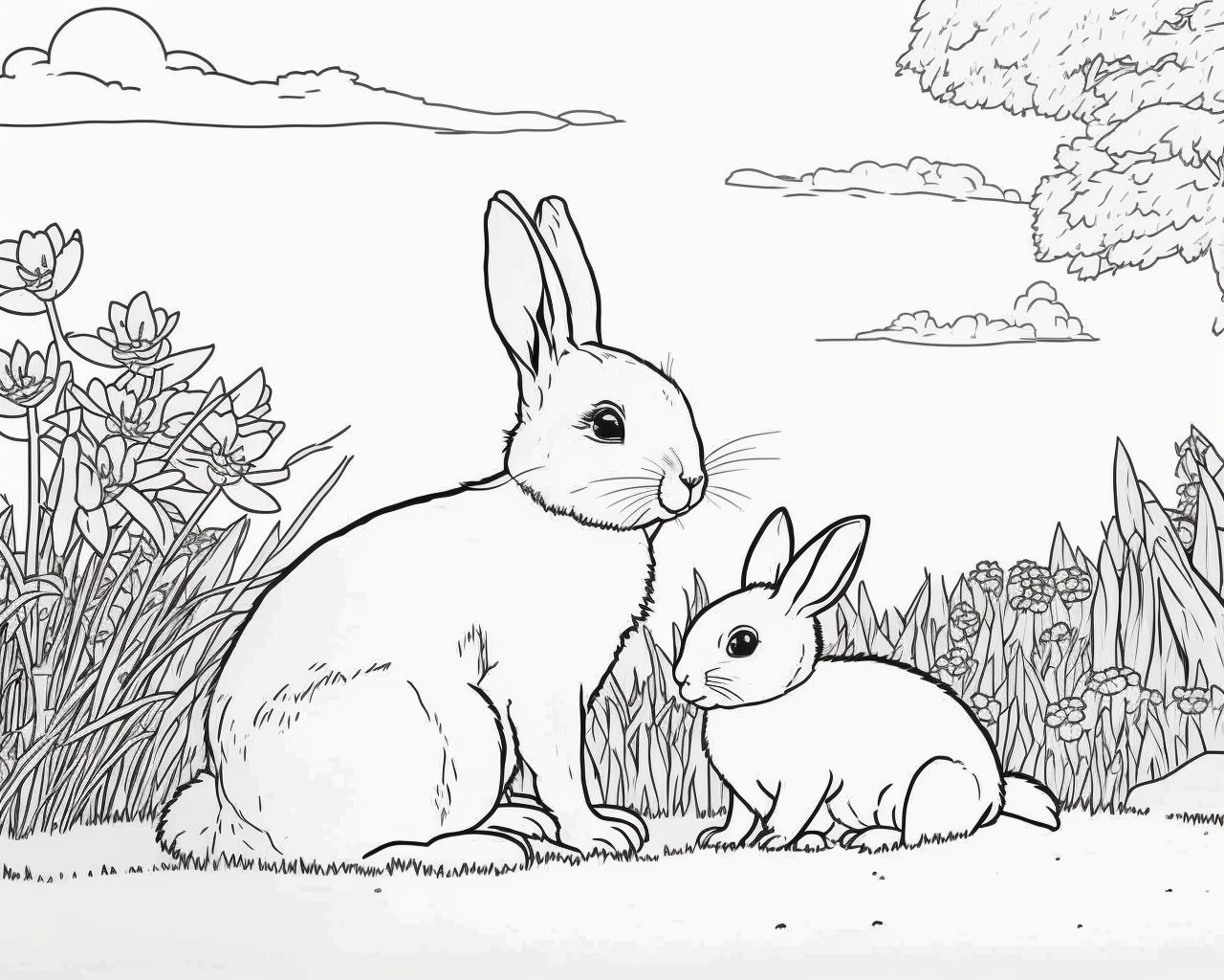 králík 11 - Omalovánky k vytisknutí zdarma