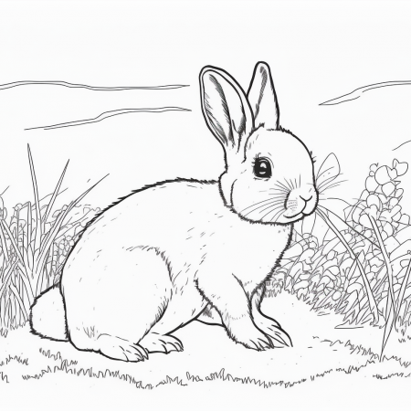 Omalovánky Králík zdarma k vytisknutí a stažení