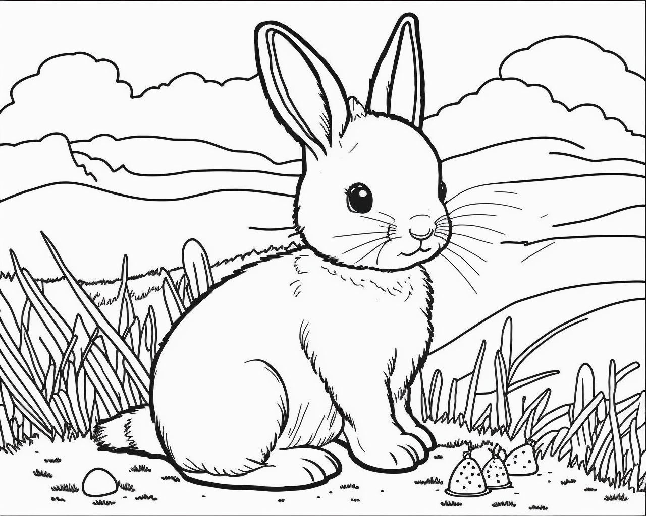 králík 8 - Omalovánky k vytisknutí zdarma