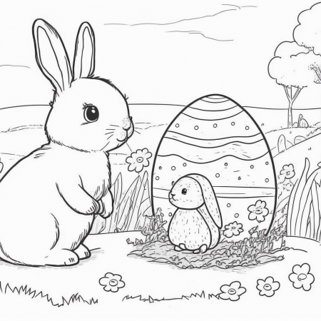 Omalovánky Králík zdarma k vytisknutí a stažení