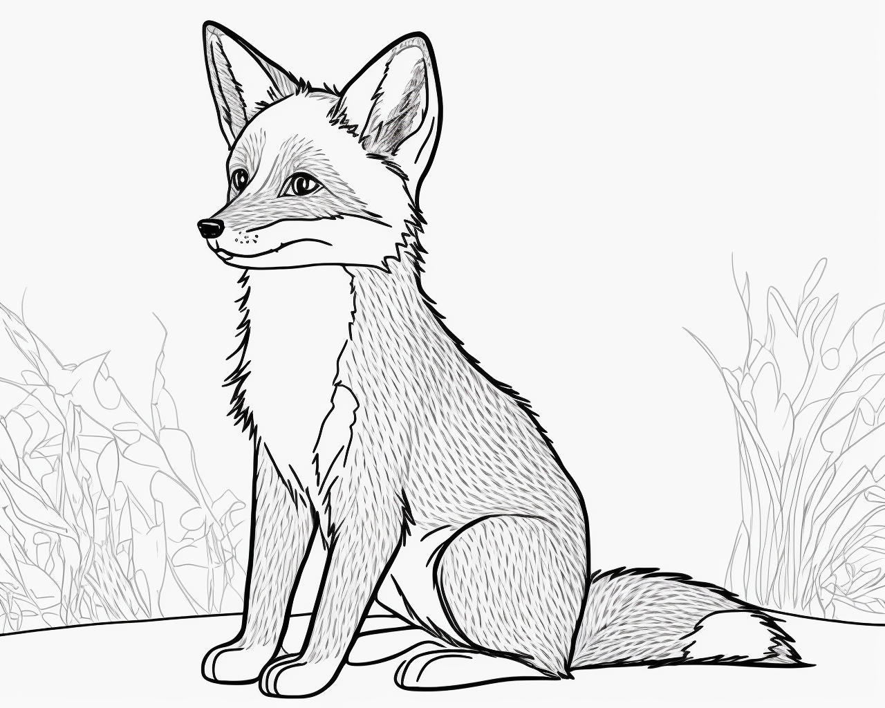 liška 3 - Omalovánky k vytisknutí zdarma