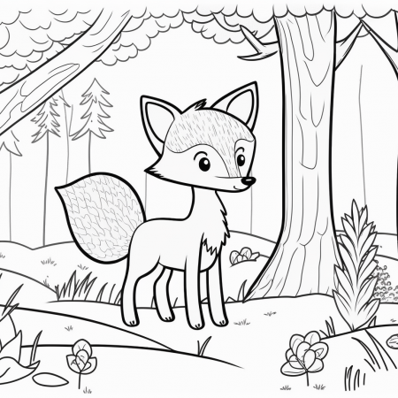 liška 9 - Omalovánky k vytisknutí zdarma