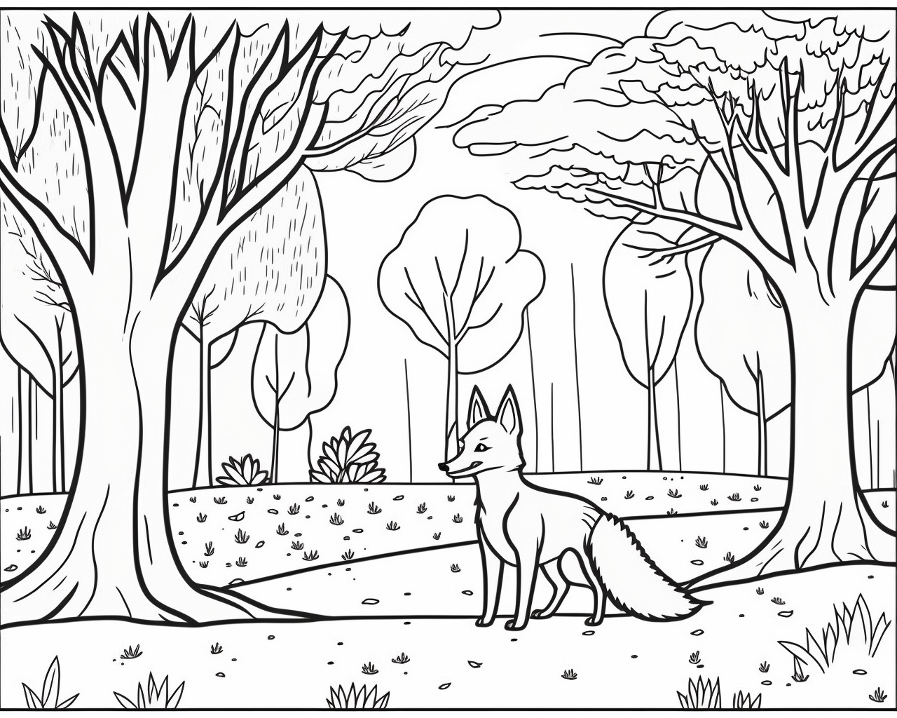 liška 7 - Omalovánky k vytisknutí zdarma