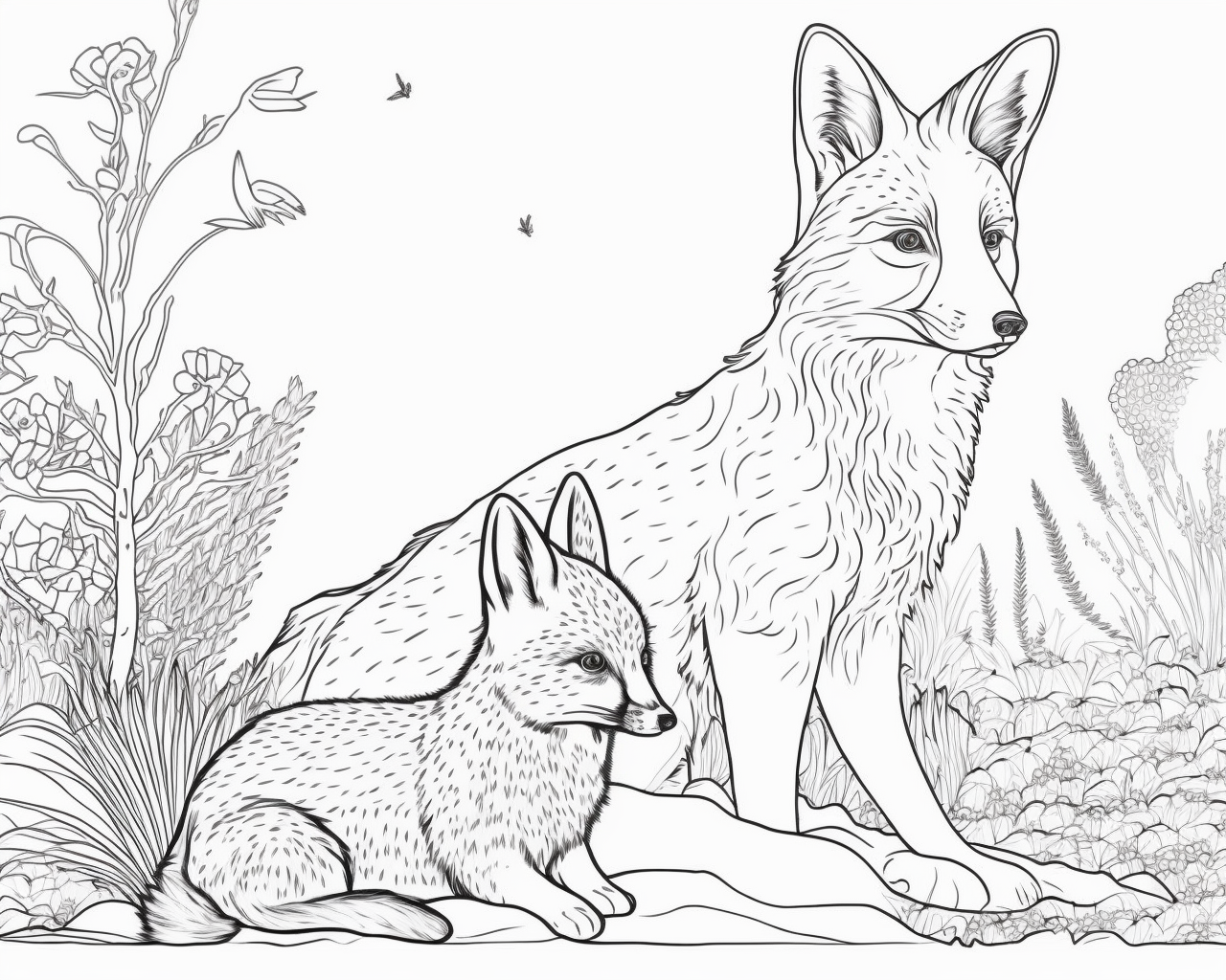 liška 8 - Omalovánky k vytisknutí zdarma