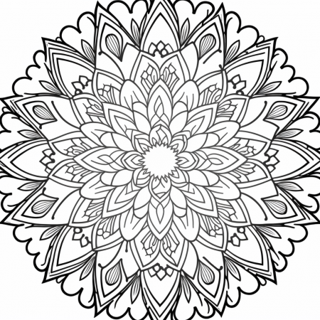 mandala 10 - Omalovánky k vytisknutí zdarma