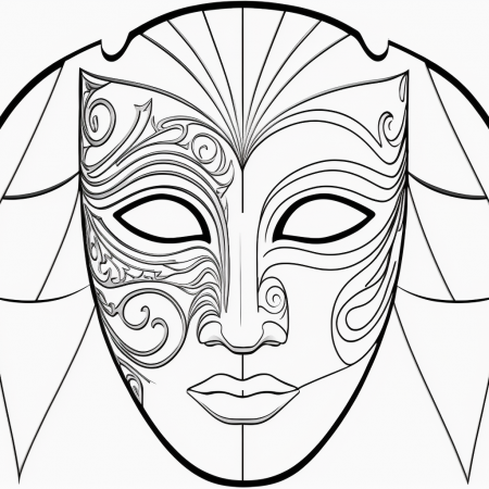 Omalovánky Maska zdarma k vytisknutí a stažení