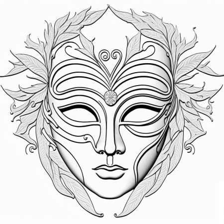 Omalovánky Maska zdarma k vytisknutí a stažení