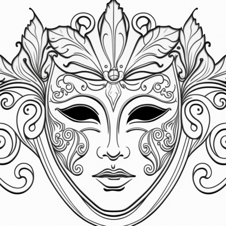 Omalovánky Maska zdarma k vytisknutí a stažení