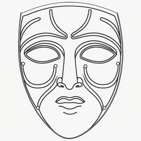 Omalovánky Maska zdarma k vytisknutí a stažení