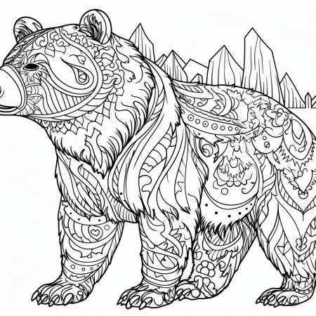 Omalovánky Medvěd zdarma k vytisknutí a stažení