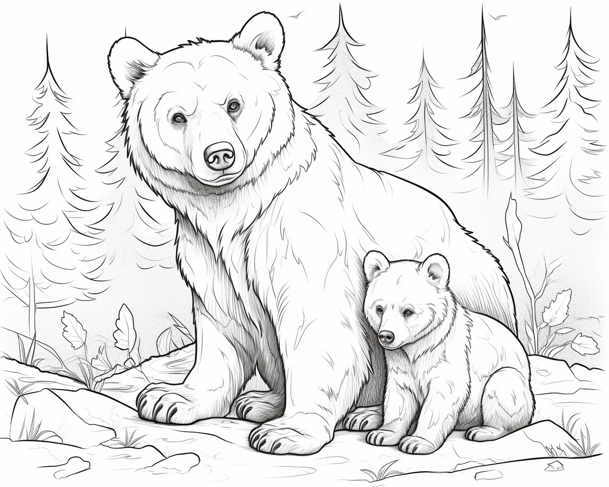 medved 15 - Omalovánky k vytisknutí zdarma