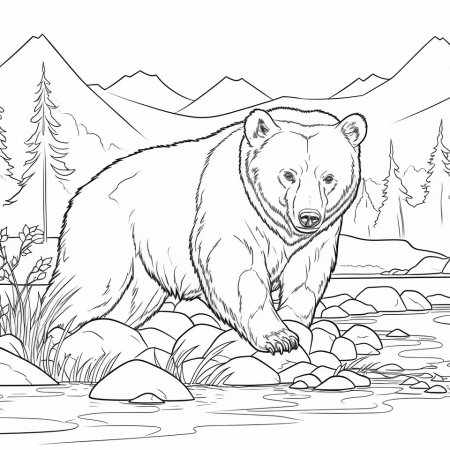 Omalovánky Medvěd zdarma k vytisknutí a stažení