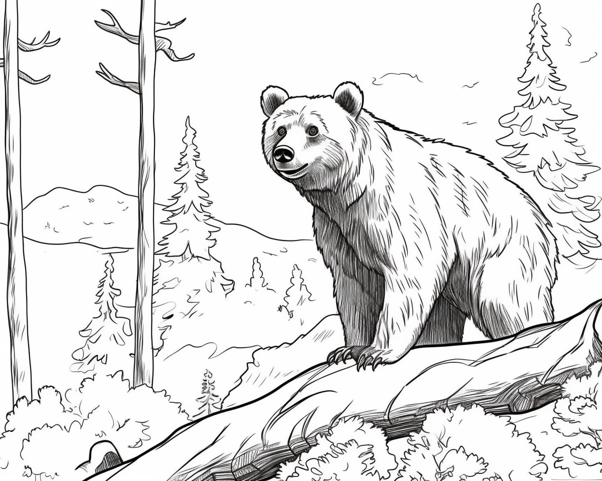 medved 19 - Omalovánky k vytisknutí zdarma