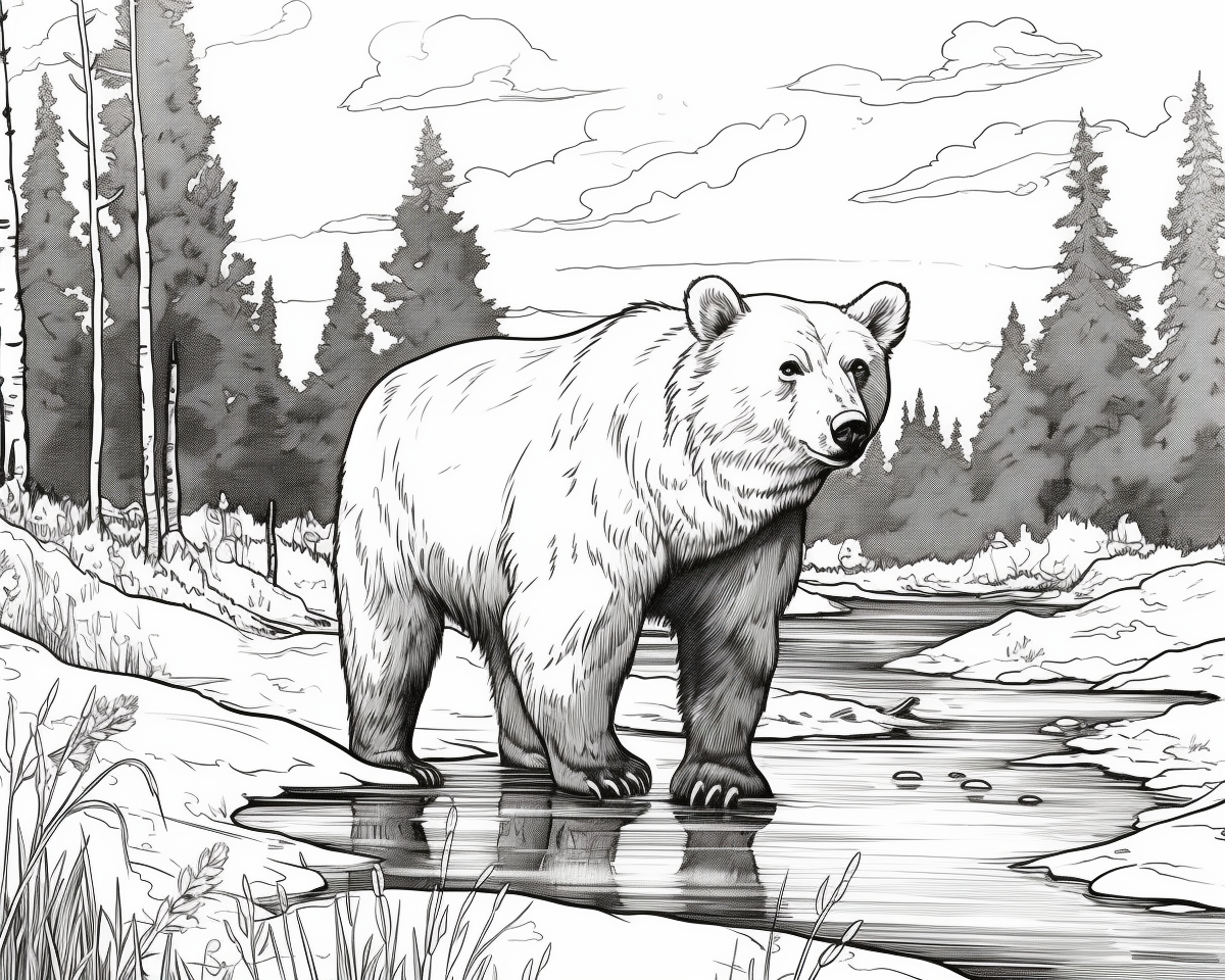 medved 21 - Omalovánky k vytisknutí zdarma