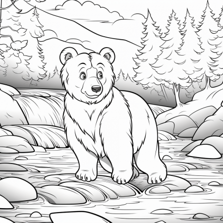 medved 10 - Omalovánky k vytisknutí zdarma