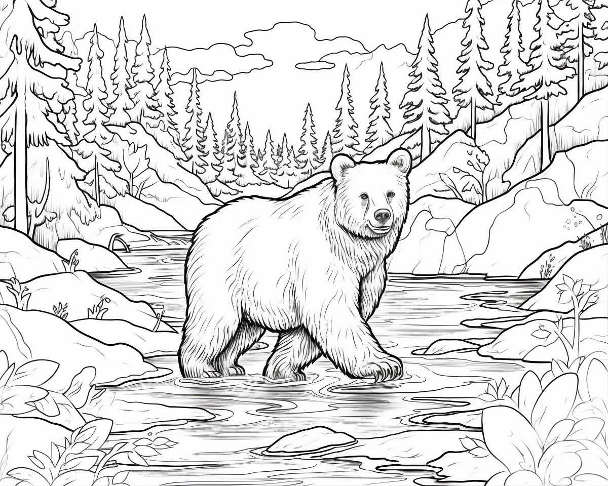 medved 24 - Omalovánky k vytisknutí zdarma