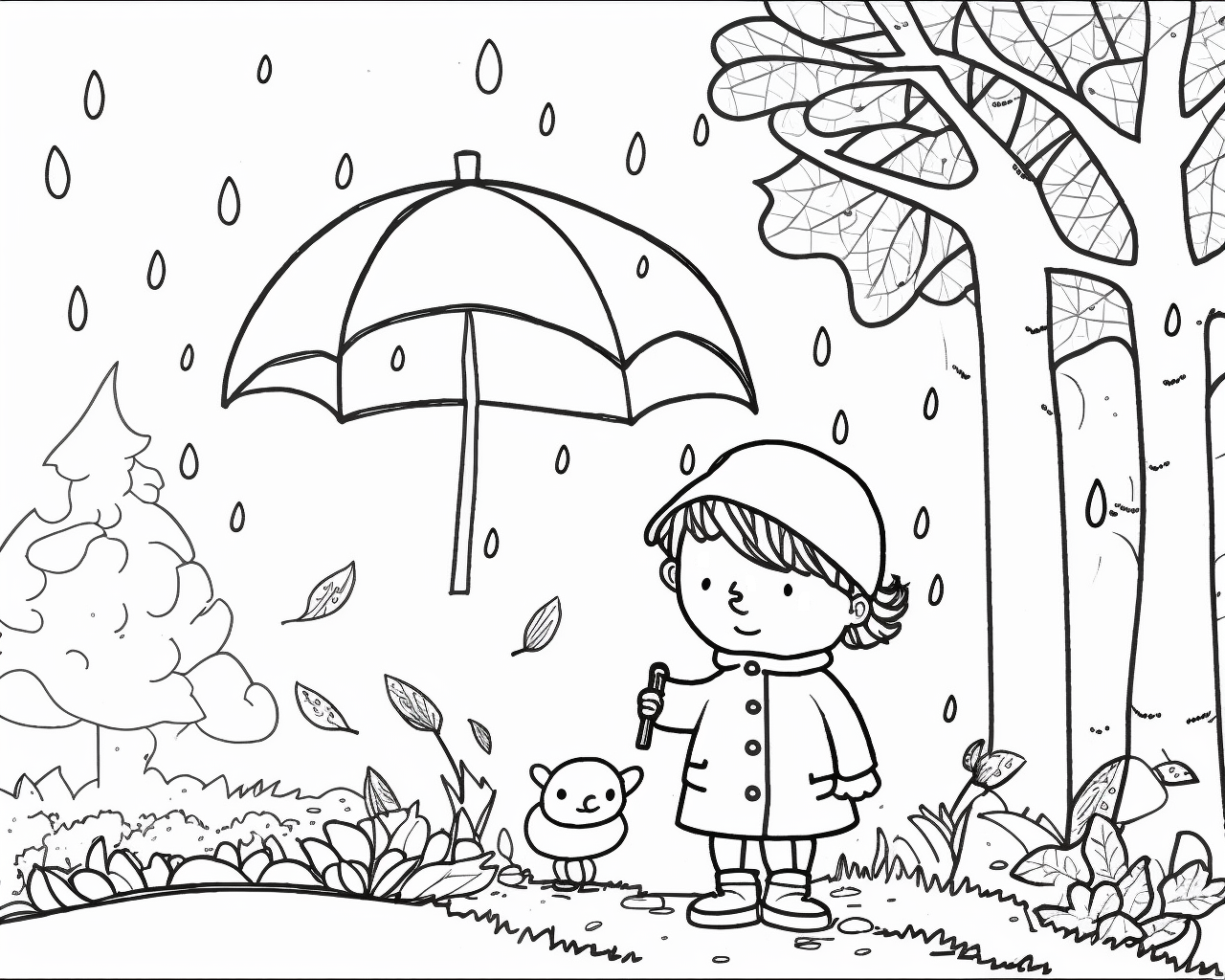 podzim 1 - Omalovánky k vytisknutí zdarma