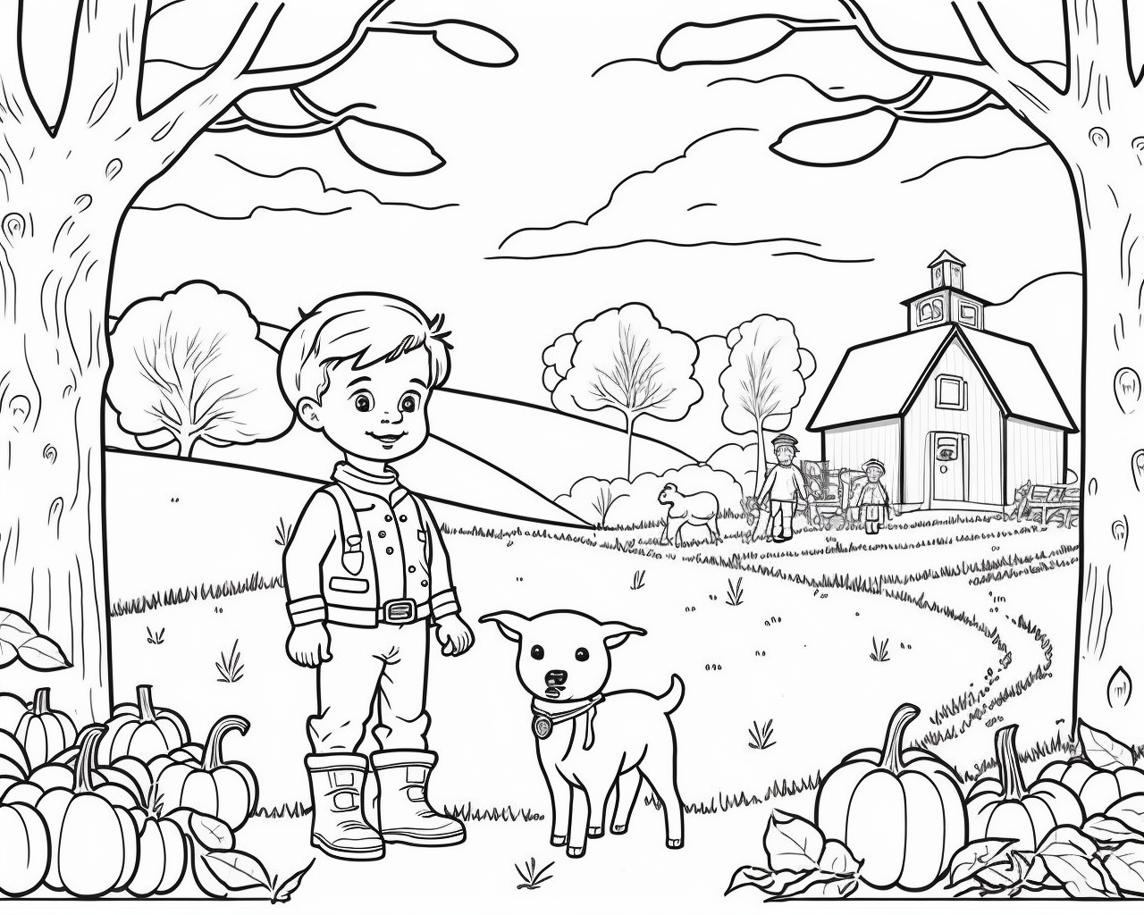 podzim 9 - Omalovánky k vytisknutí zdarma