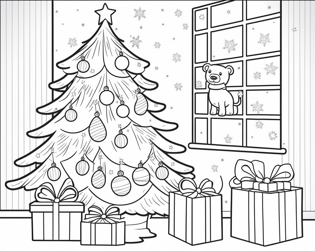 Vanocni 4 - Omalovánky k vytisknutí zdarma