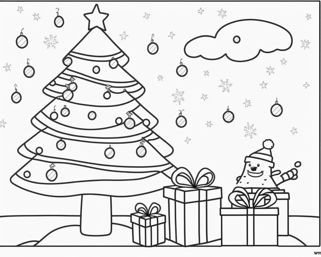 Vanocni 6 - Omalovánky k vytisknutí zdarma