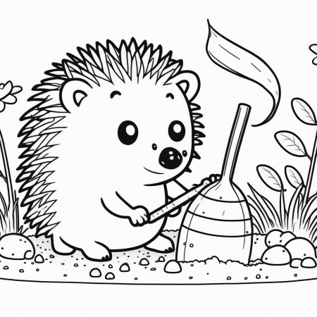 Omalovánky Ježek zdarma k vytisknutí a stažení