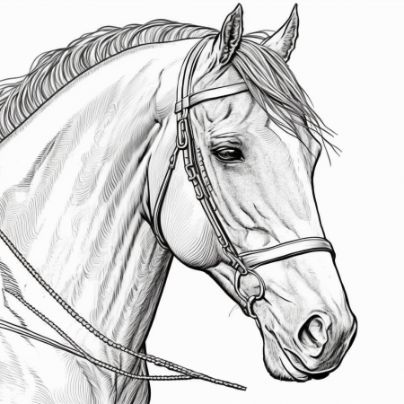 omalovánky koně stádo koní - Omalovánky k vytisknutí zdarma