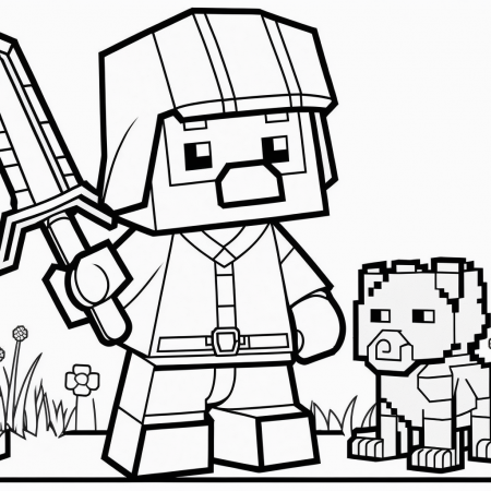 Omalovánky Kostkový svět zdarma k vytisknutí a stažení