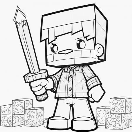 minecraft 24 - Omalovánky k vytisknutí zdarma