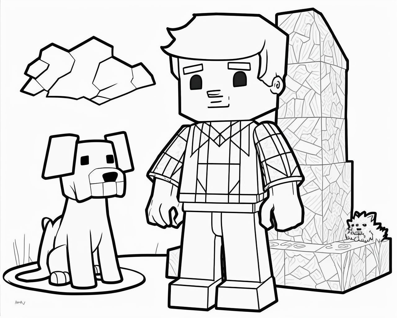 minecraft 12 - Omalovánky k vytisknutí zdarma