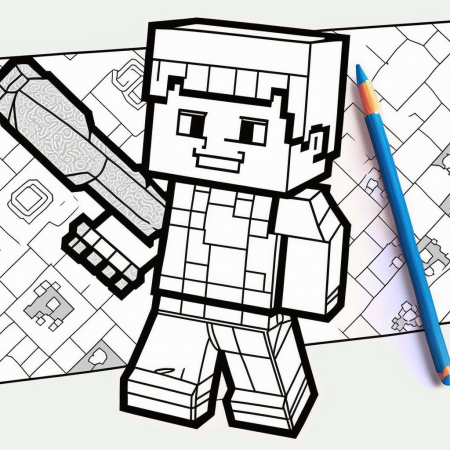 minecraft 13 - Omalovánky k vytisknutí zdarma