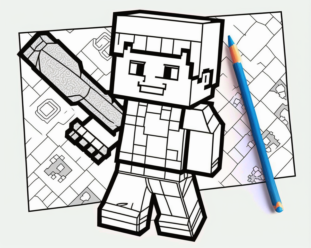 minecraft 2 - Omalovánky k vytisknutí zdarma