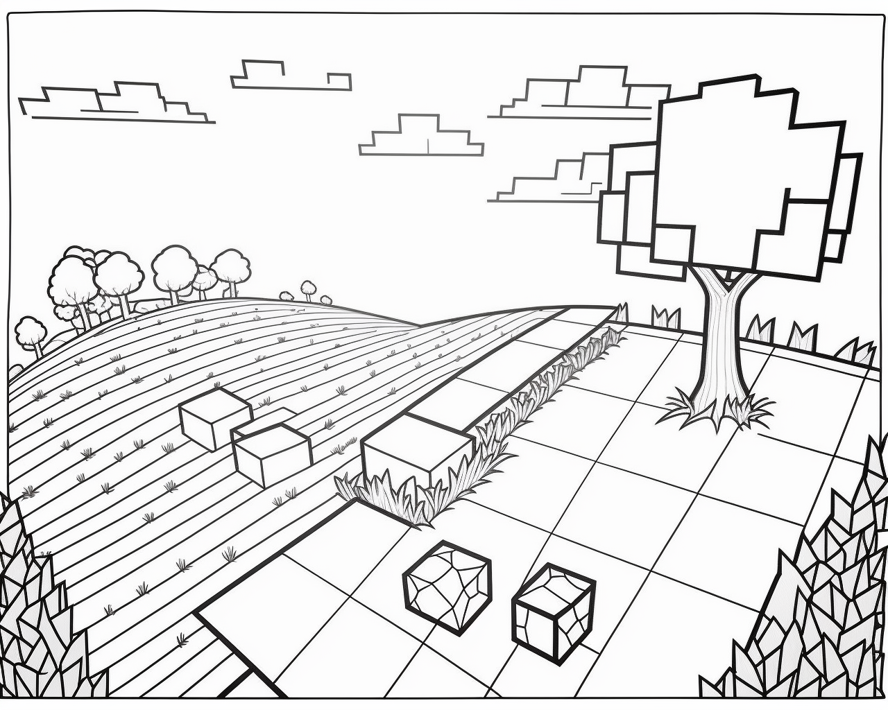 minecraft 20 - Omalovánky k vytisknutí zdarma