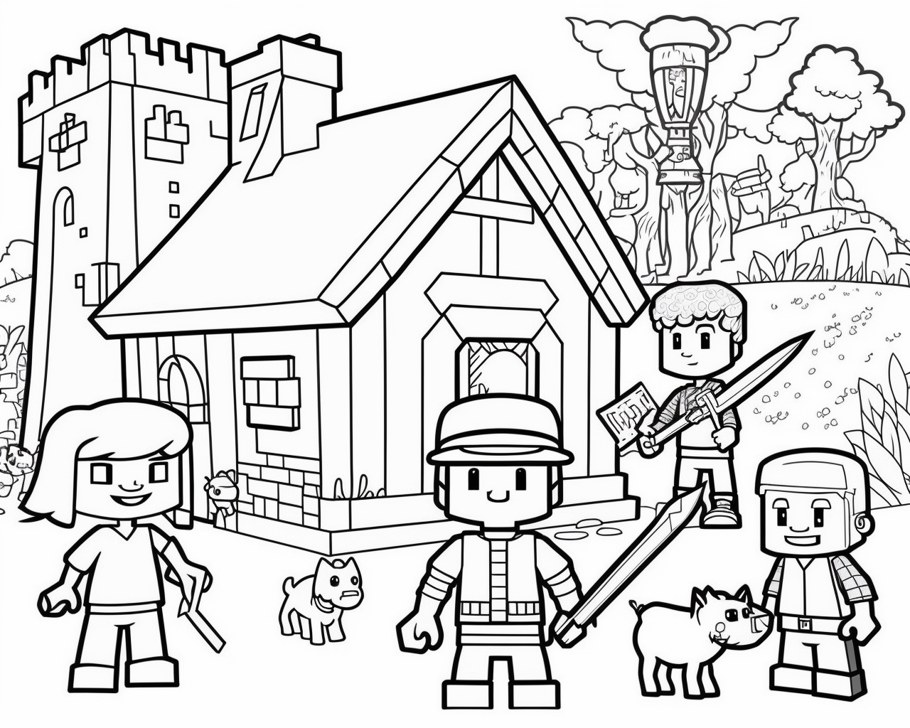 minecraft 25 - Omalovánky k vytisknutí zdarma