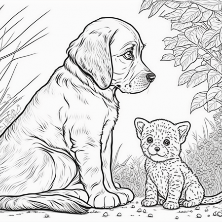 Omalovánky Pes zdarma k vytisknutí a stažení