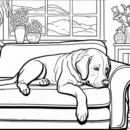 Omalovánky Pes zdarma k vytisknutí a stažení