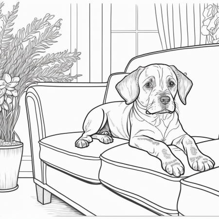 Omalovánky Pes zdarma k vytisknutí a stažení