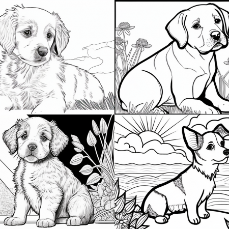 Omalovánky Pes zdarma k vytisknutí a stažení