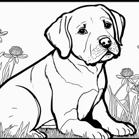 Omalovánky Pes zdarma k vytisknutí a stažení