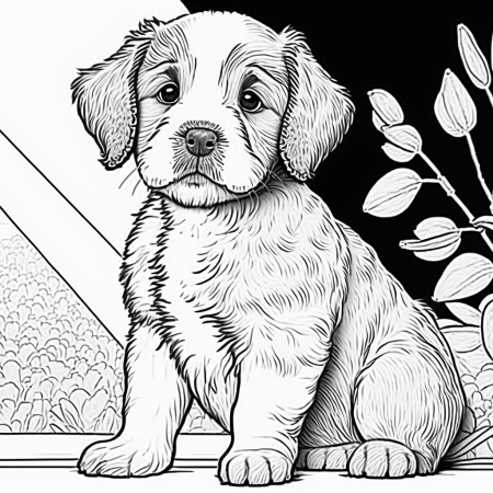 Omalovánky Pes zdarma k vytisknutí a stažení