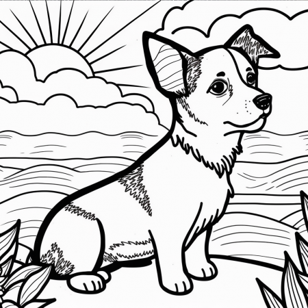 Omalovánky Pes zdarma k vytisknutí a stažení