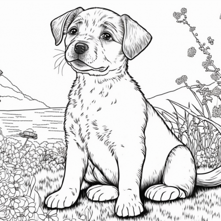 Omalovánky Pes zdarma k vytisknutí a stažení