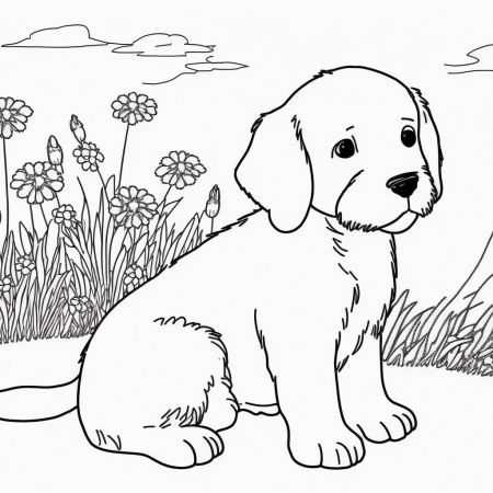 Omalovánky Pes zdarma k vytisknutí a stažení